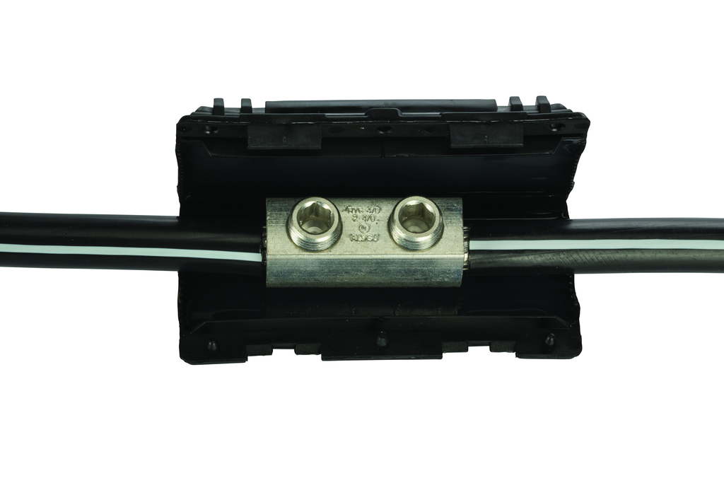 NSI ESGS-4/0 2 to 4/0 AWG Black 2-Cable Inline Gel Splice Kit with ...