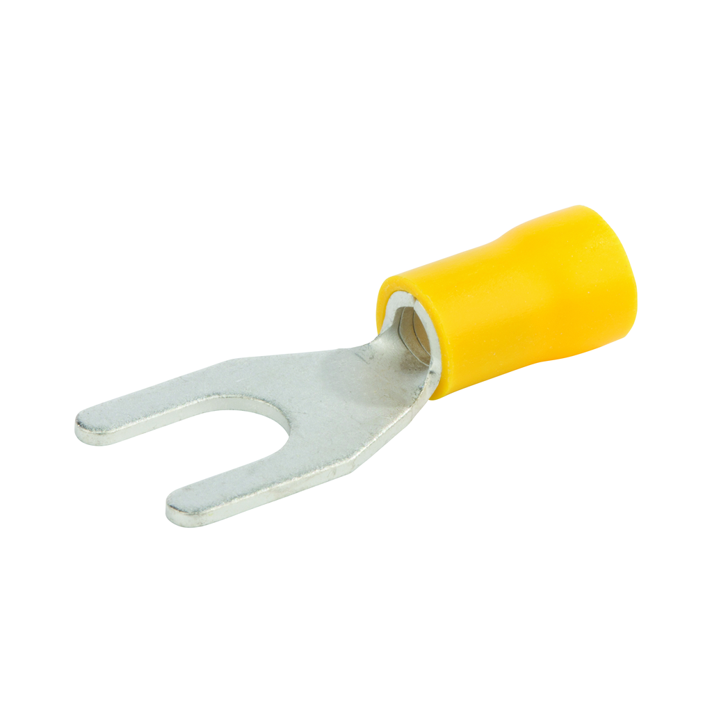 NSI S12-14V-S 1/4 Inch 12 to 10 AWG Yellow Vinyl Insulated Block Spade ...