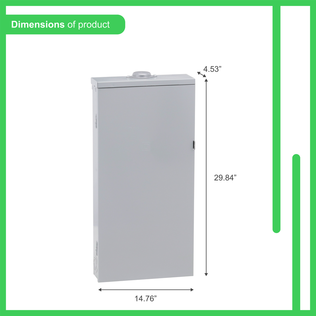 Square D HOM2040M200PRB 120/240 VAC 200 Amp 1-Phase 20-Space 40-Circuit ...
