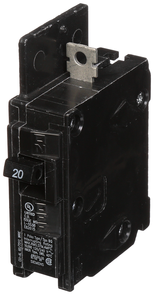 Siemens BQ1B020 1-Pole 20 Amp 120 Volt 10 K Circuit Breaker | Cooper Electric