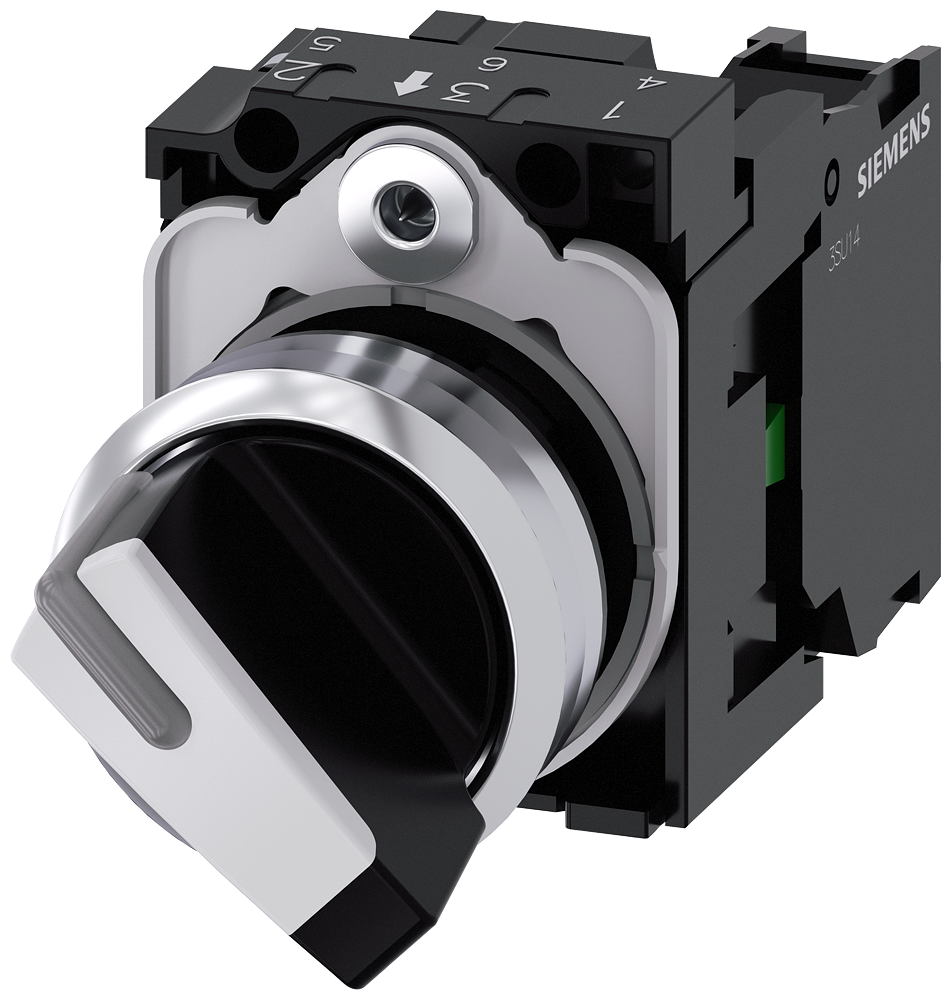 Siemens 3SU11502BF601BA0 22 mm 2-Position White Plastic Round ...