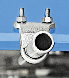 Right Angle Clamp 3" Pipe To 3/4" Maximum Flange Thick Hot Dip ...