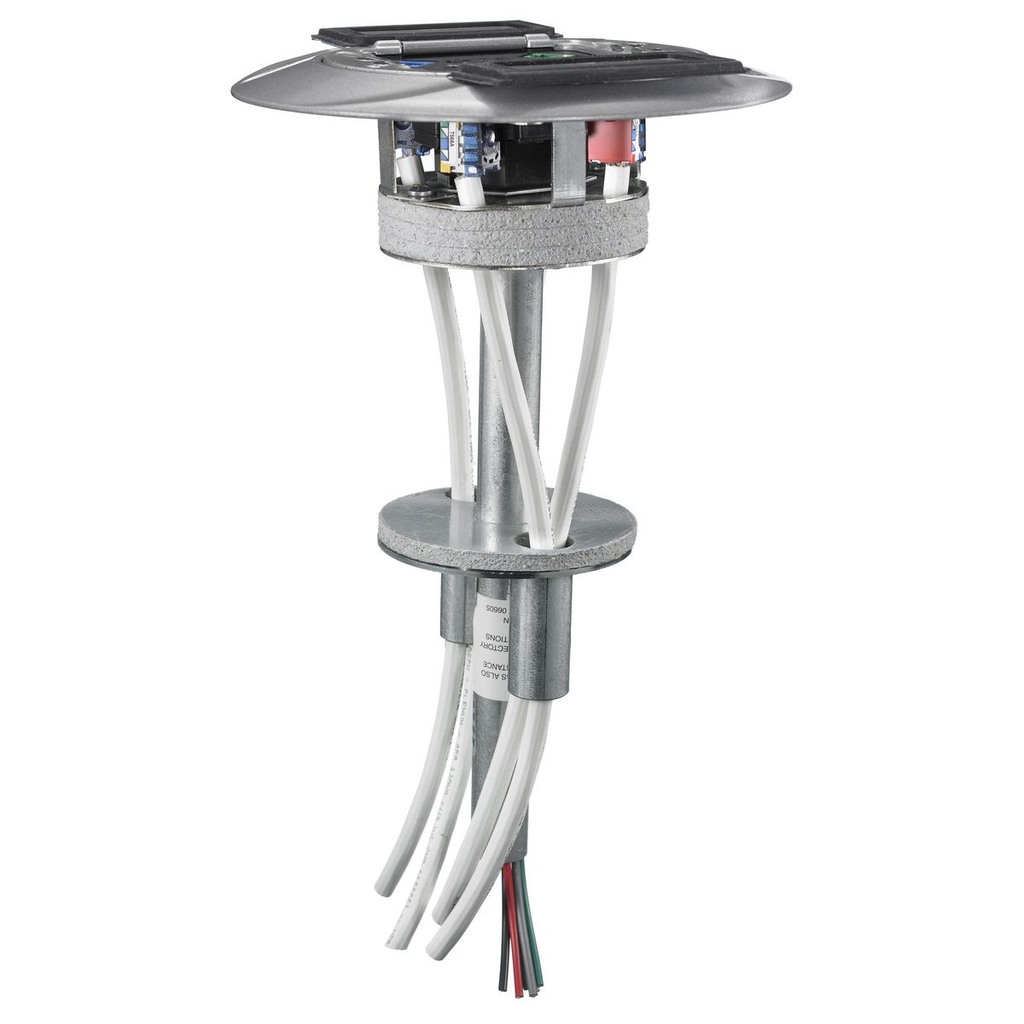 Hubbell S1PT4X4BL 4 Inch Black 1-Piece Fire Rated Poke-Through Device ...