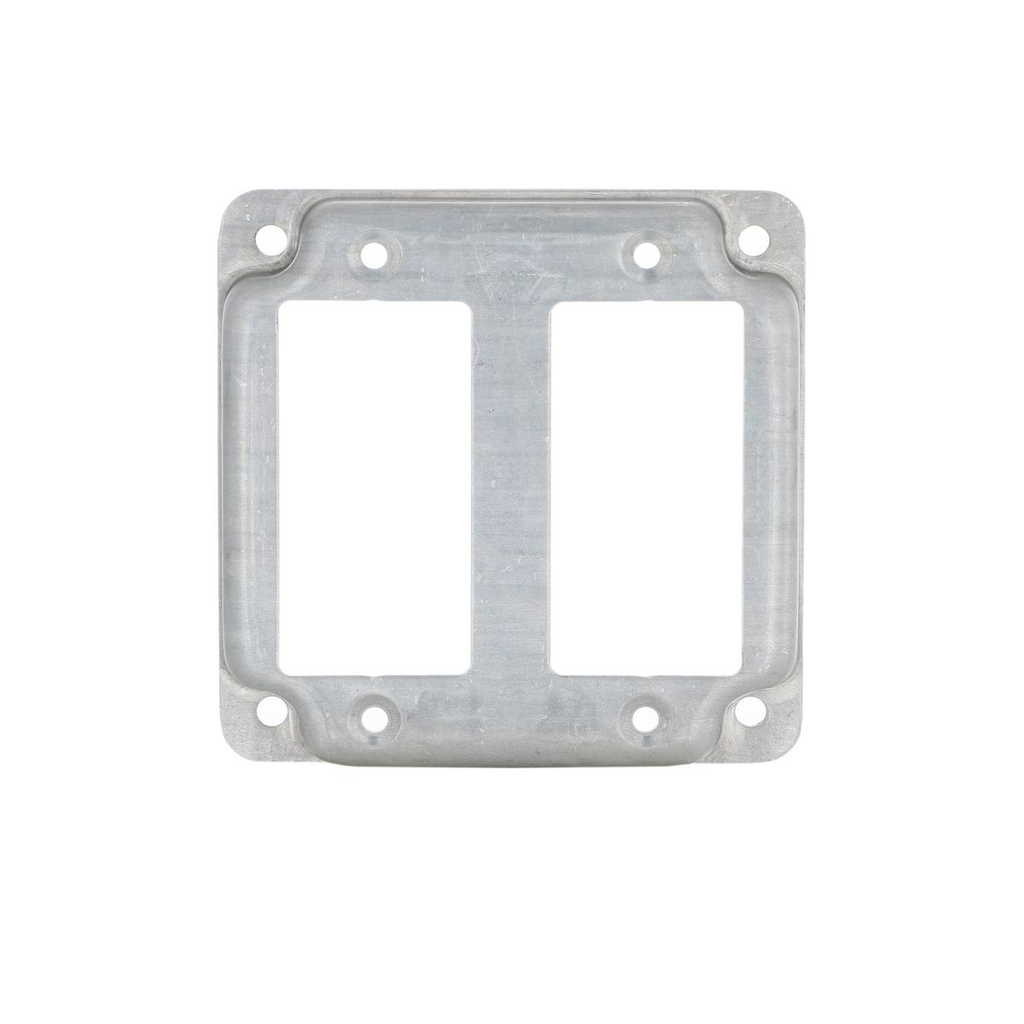 Raco 809C 4" Square Exposed Work Cover, 2 GFCI | World Electric Supply