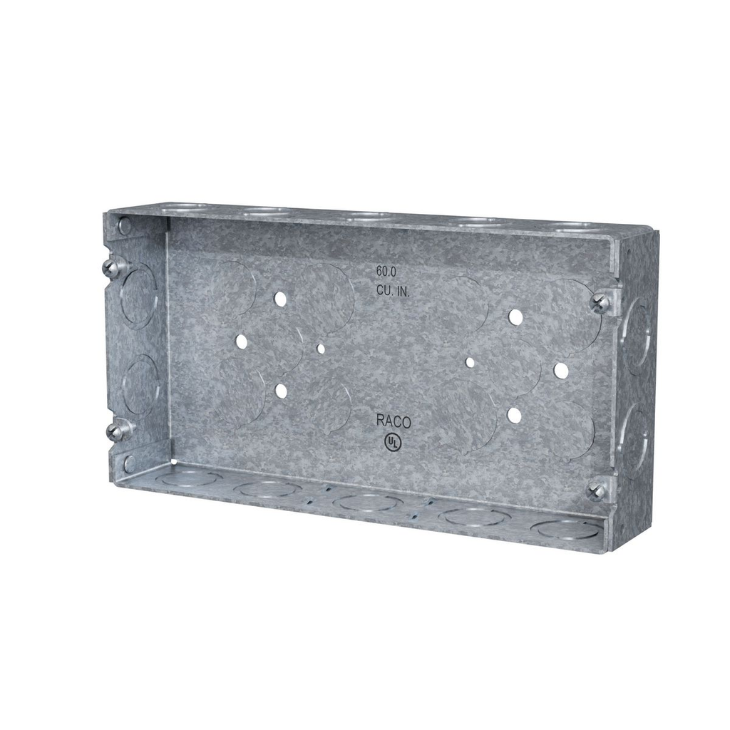Raco 952 Steel Gang Box, 3 Device, 1-5/8" Deep | World Electric Supply