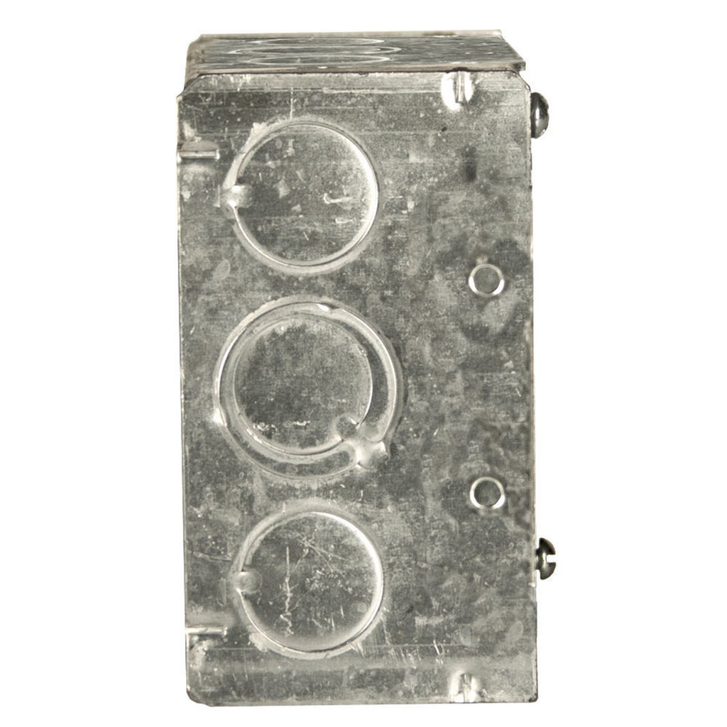 Raco 232 4" Steel Square Box, 2-1/8" Deep, 1/2" & 3/4" Knockouts ...