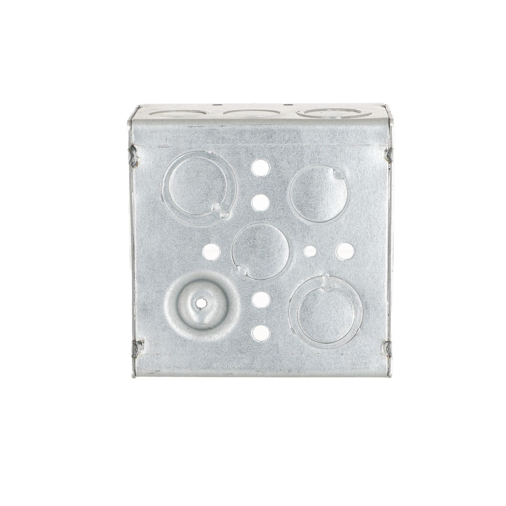 Raco 232 4" Steel Square Box, 2-1/8" Deep, 1/2" & 3/4" Knockouts ...
