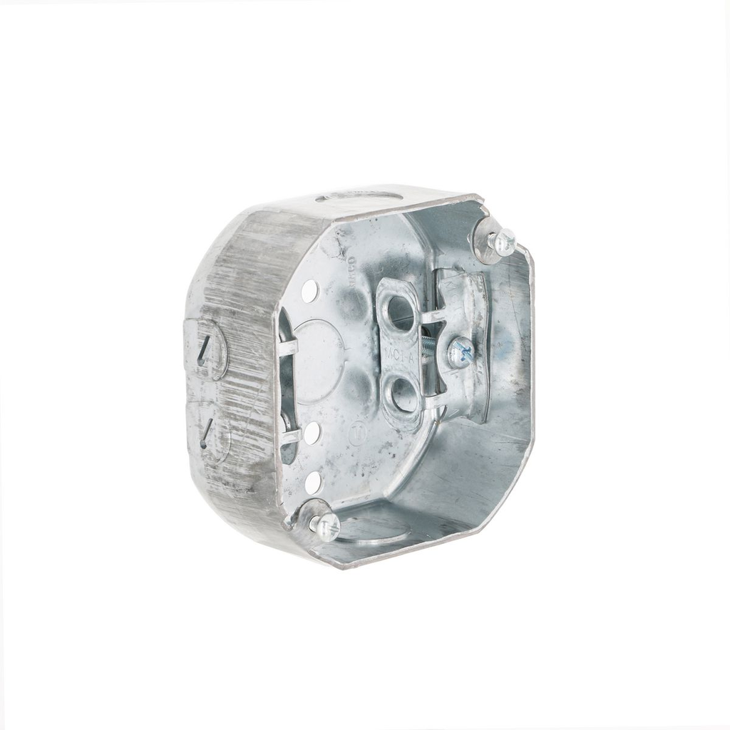 Raco 153 4" Octagon Box, Drawn, 1-1/2" Deep, Three 1/2" KO's & AC/MC ...