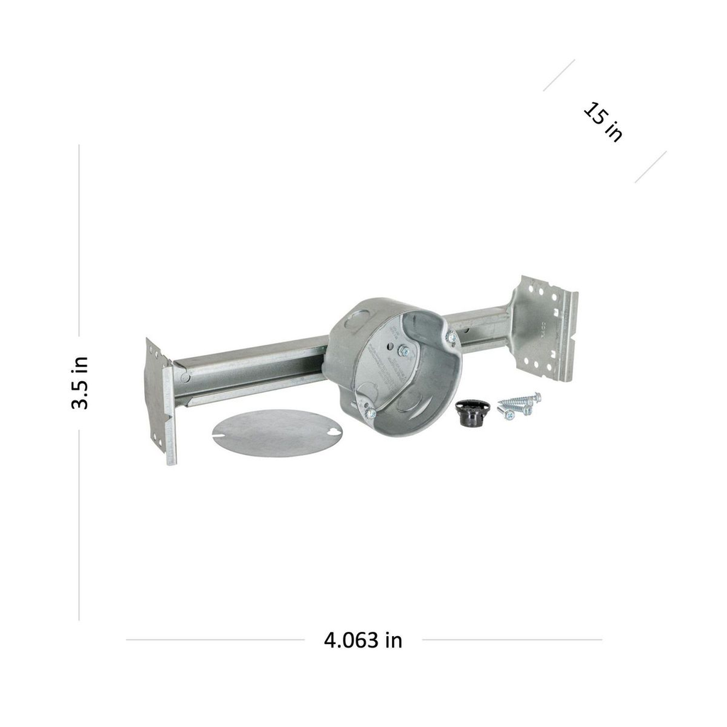 RACO 929 2-1/8 INCH DEEP 4 INCH ROUND BOX WITH KWIK-BRACE SUPPORT ...