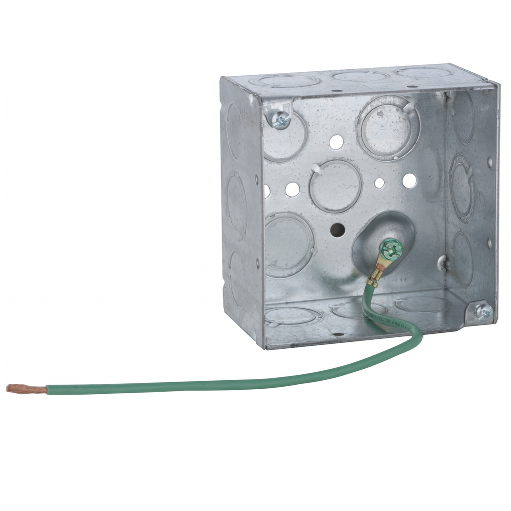 Raco 232SM 4" Square Box, Welded, 2-1/8" Deep, Ten 1/2" KO's & Six TKO ...