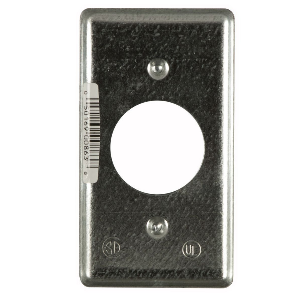 Raco 863 Handy Box Cover, Single Receptacle, 1.406" Diameter ...