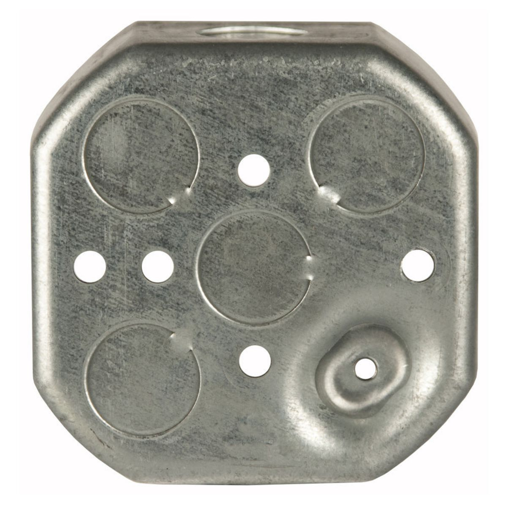 Raco 125 4" Steel Octagon Box, 1-1/2" Deep, 1/2" Side & Bottom ...
