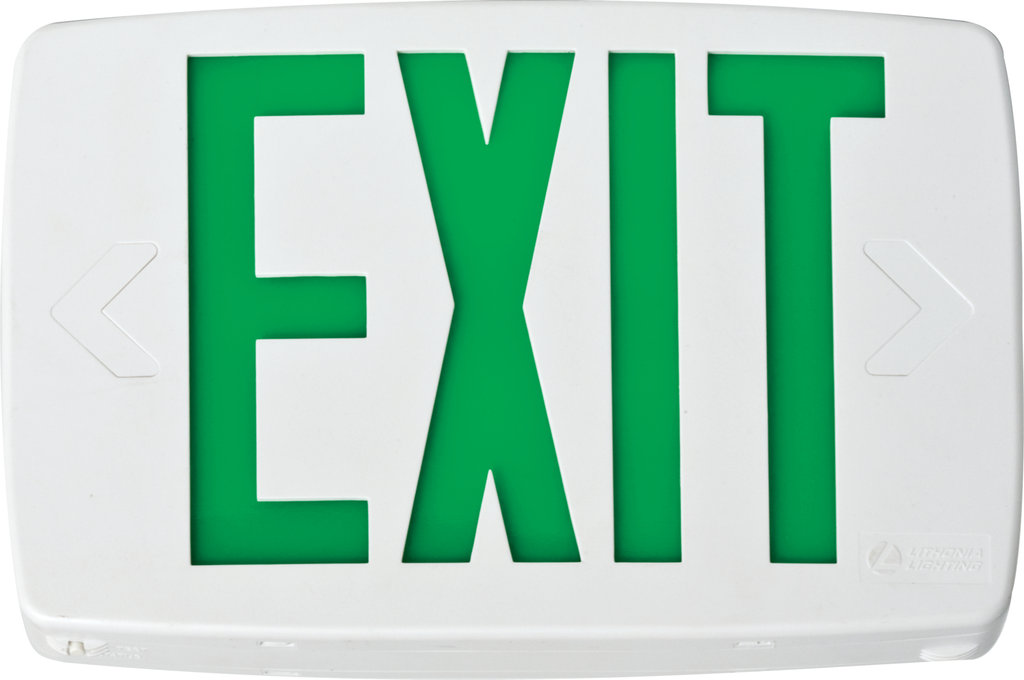 Lithonia LQM-SW3G-120/277-ELN 120/277v LED Exit Sign w/Green Letters ...