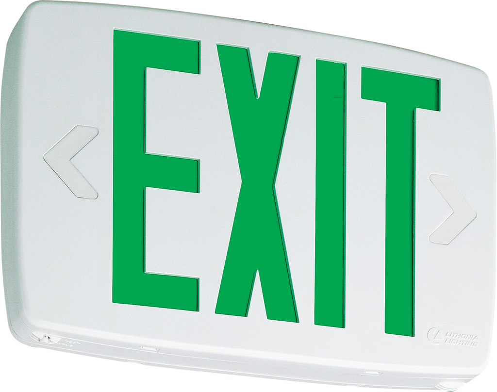 Lithonia LQM-SW3G-120/277-ELN 120/277v LED Exit Sign w/Green Letters ...