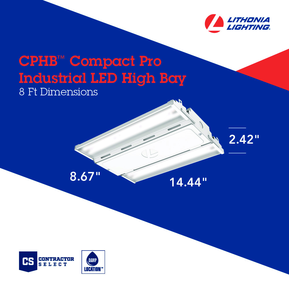 Lithonia CPHB-24LM-MVOLT-50K Compact Pro™ 22" Industrial LED High Bay ...