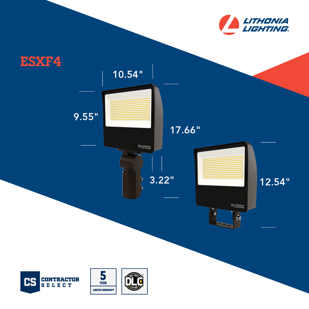 Lithonia ESXF4-ALO-SWW2-YS-DDB-M2 150W LED Floodlight, Selectable ...