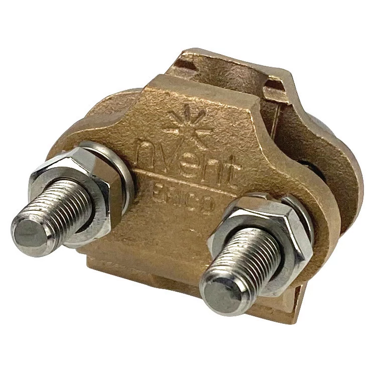 Erico GUV16070 Ground Rod Clamp, U-Bolt, Bare, One Conductor, #4 Solid ...