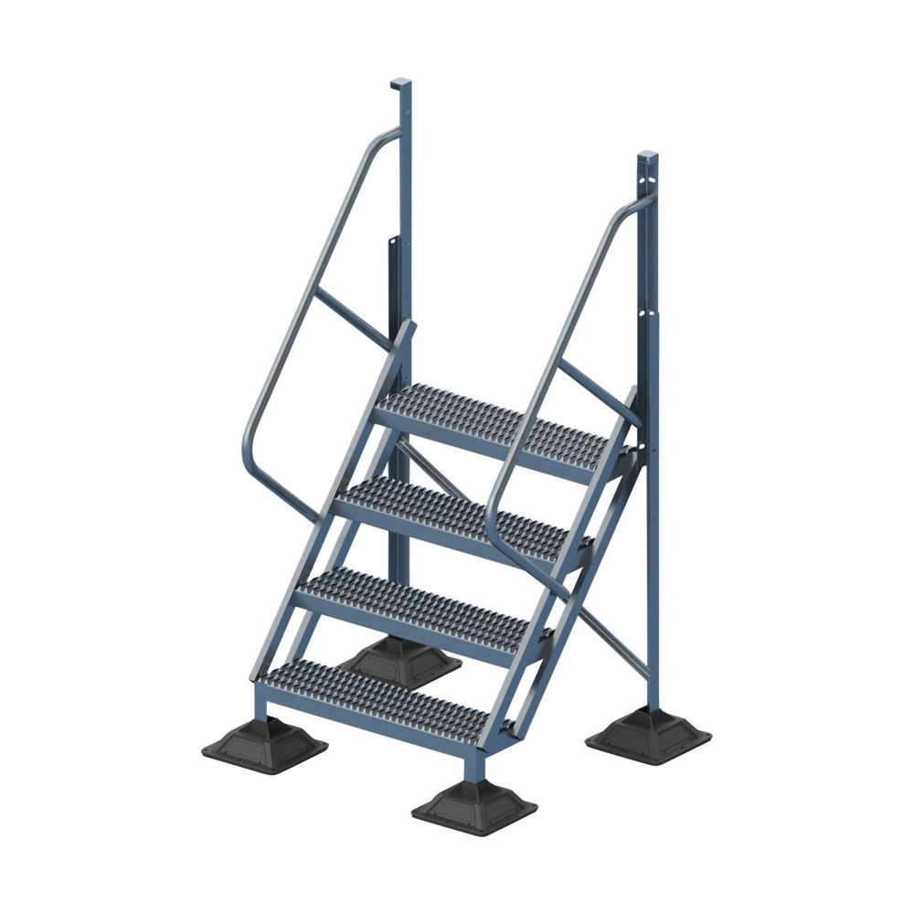 2-Step Aluminum Rooftop Crossover Ladder 500lb 50 Angle 20" Walkway ...