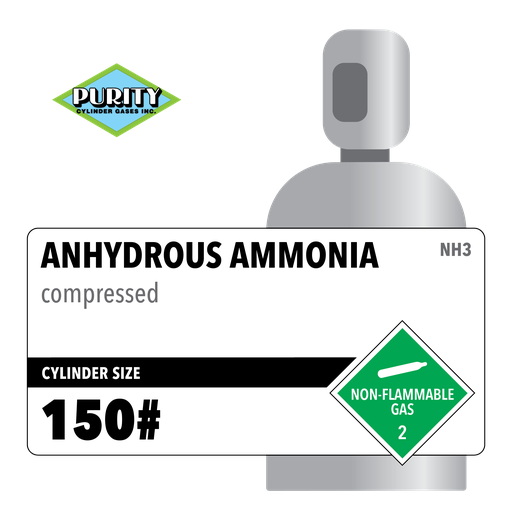Anhydrous Ammonia, 150#, 150 LBS, Steel (S), CGA 240