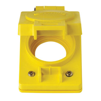 Leviton 60W04 1-Gang Yellow Thermoplastic Vertical FS/FD Box Mount Self ...