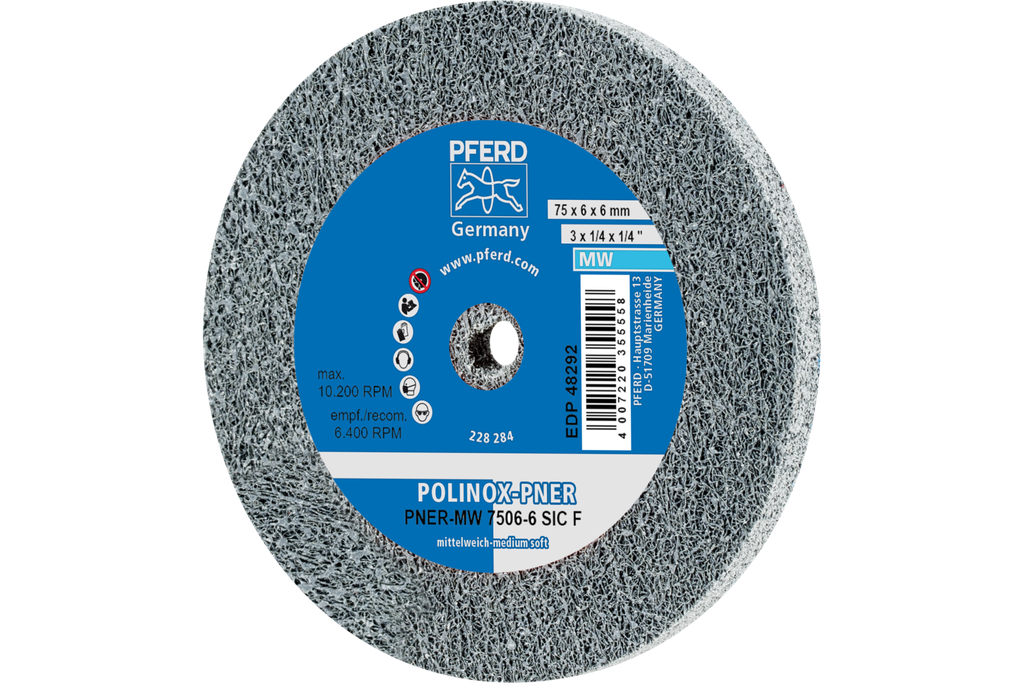 PMB48292,48292,PFERD INC.,Non-woven products|POLINOX® unitized wheels|Silicon carbide SiC ...