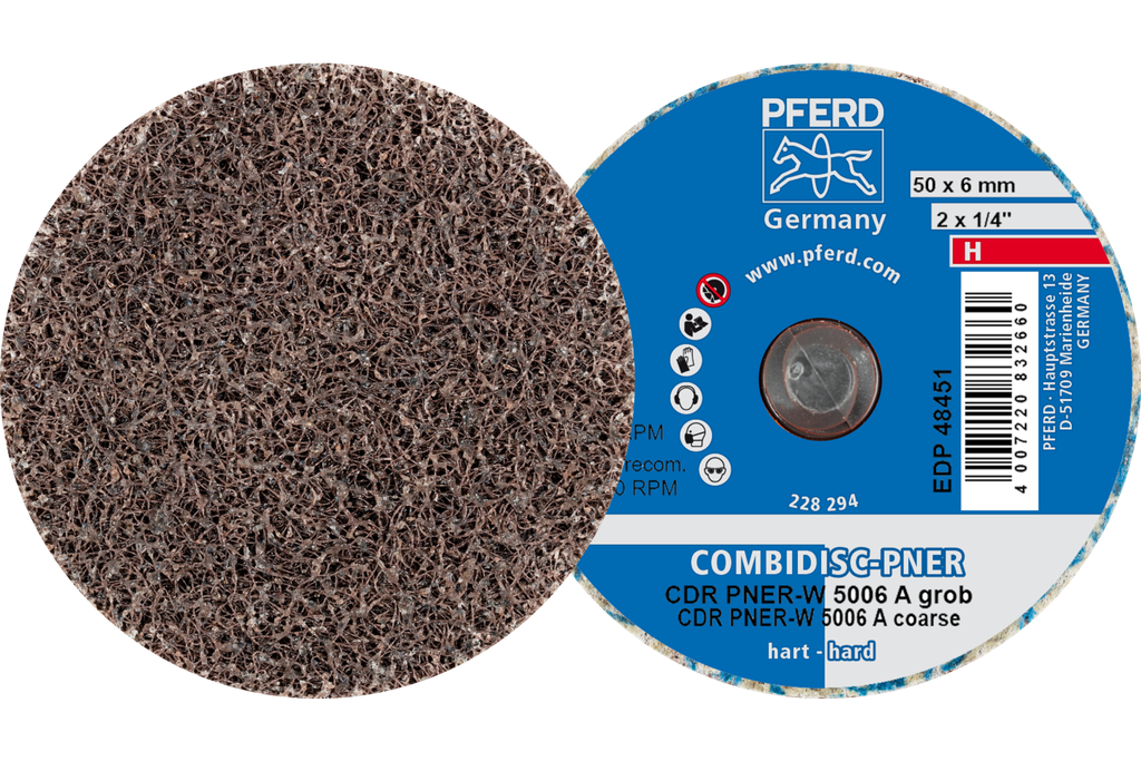 PMB48459,48459,PFERD INC.,Non-woven products|COMBIDISC® non-woven unitized discs|Aluminum oxide ...