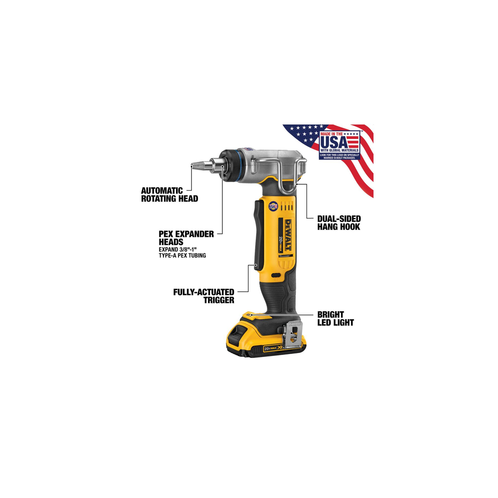 DeWalt DCE400D2 20V MAX XR® 1" PEX Exp | Cooper Electric