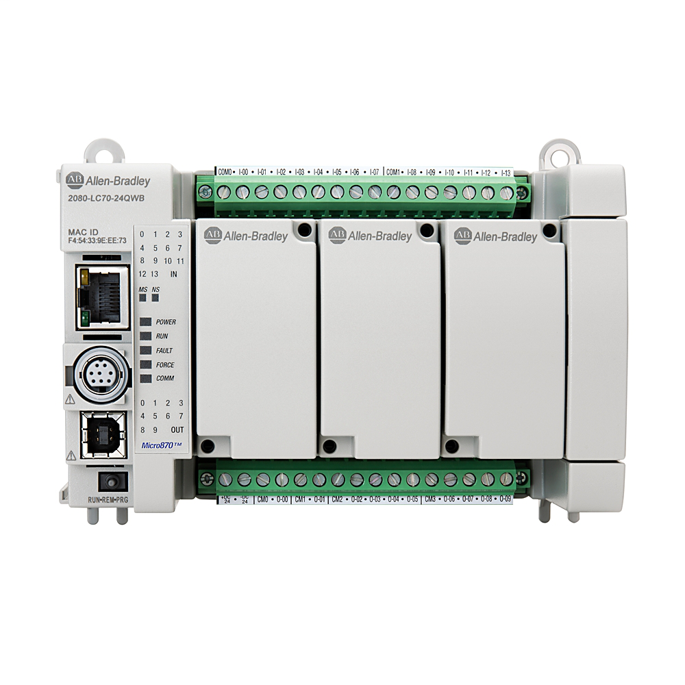 Allen Bradley 2080-LC70-24QBB Micro870 24 I/O ENet/IP Controller ...