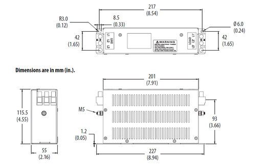 Allen-Bradley 2198-DB20-F Kinetix 5500 20 Amp Line Filter | OneSource Distributors