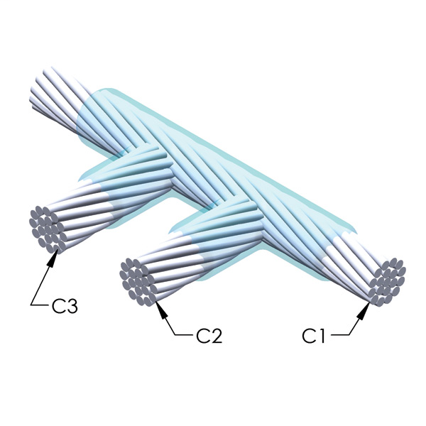 ERC TDD3D2L MOLD,CABLE,HORZ TEE MUL | Cooper Electric