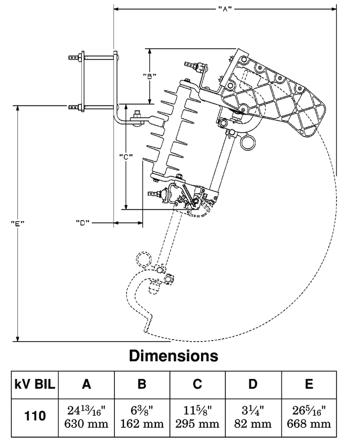 Hubbell Power CP730143PB 200 Amp 15 kV 110 kV BIL Polymer Type C ...