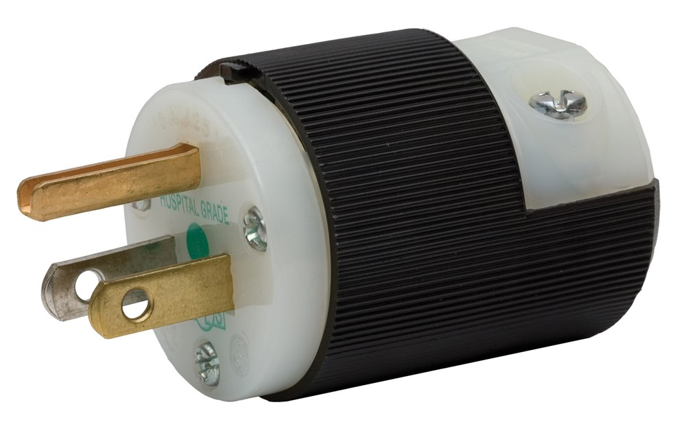 Hubbell HBL8215C 15 Amp 125 Volt 2-Pole 3-Wire NEMA 5-15P Black and ...