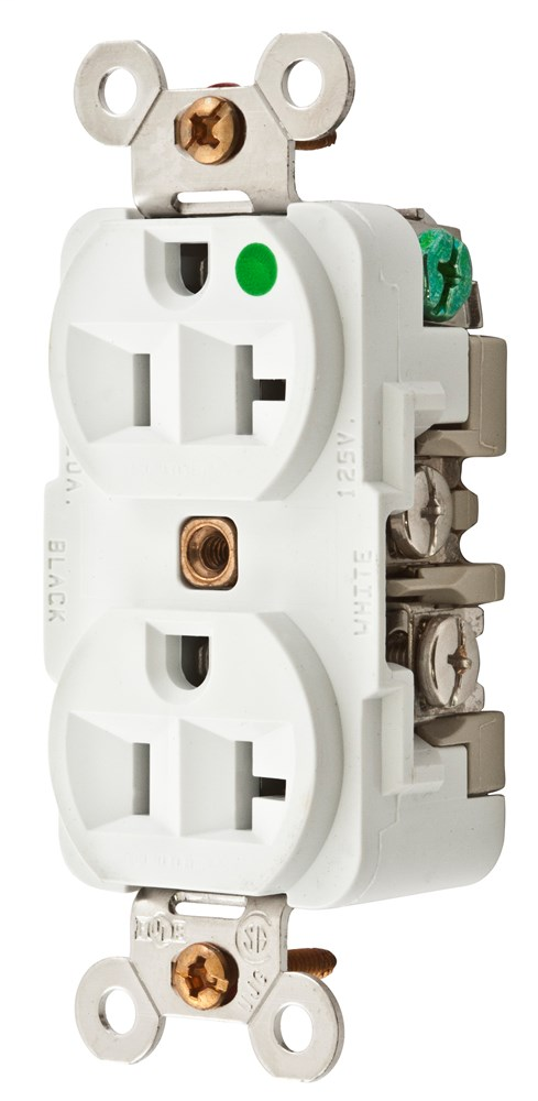 Hubbell HBL8300WMRI MRI Receptacle, HG, 20A 125V, 5-20R, W | Cooper ...