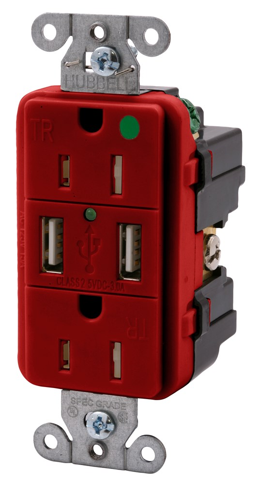 HCI USB8200R RECEP, DUP, HG, 15A 12 | Cooper Electric