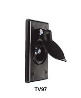 Hubbell TV97 Marine Cable TV Outlet, Corrosion Resistant, Black ...