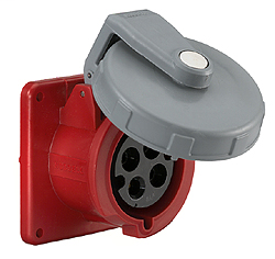 Hubbell HBL430R7W 30 Amp 480 Volt 3-Pole 4-Wire Watertight IEC Pin and ...