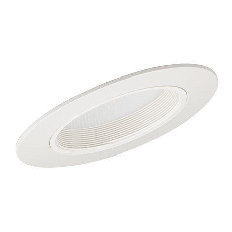 6" Lensed Flat Diffuser Trim - White w/ White Baffle | NorthEast Electrical