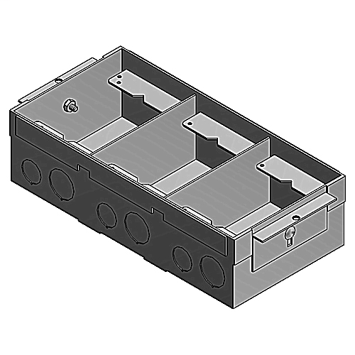 SC 63W 3-GANG FLOOR BOX FOR WOOD SU | Viking Electric