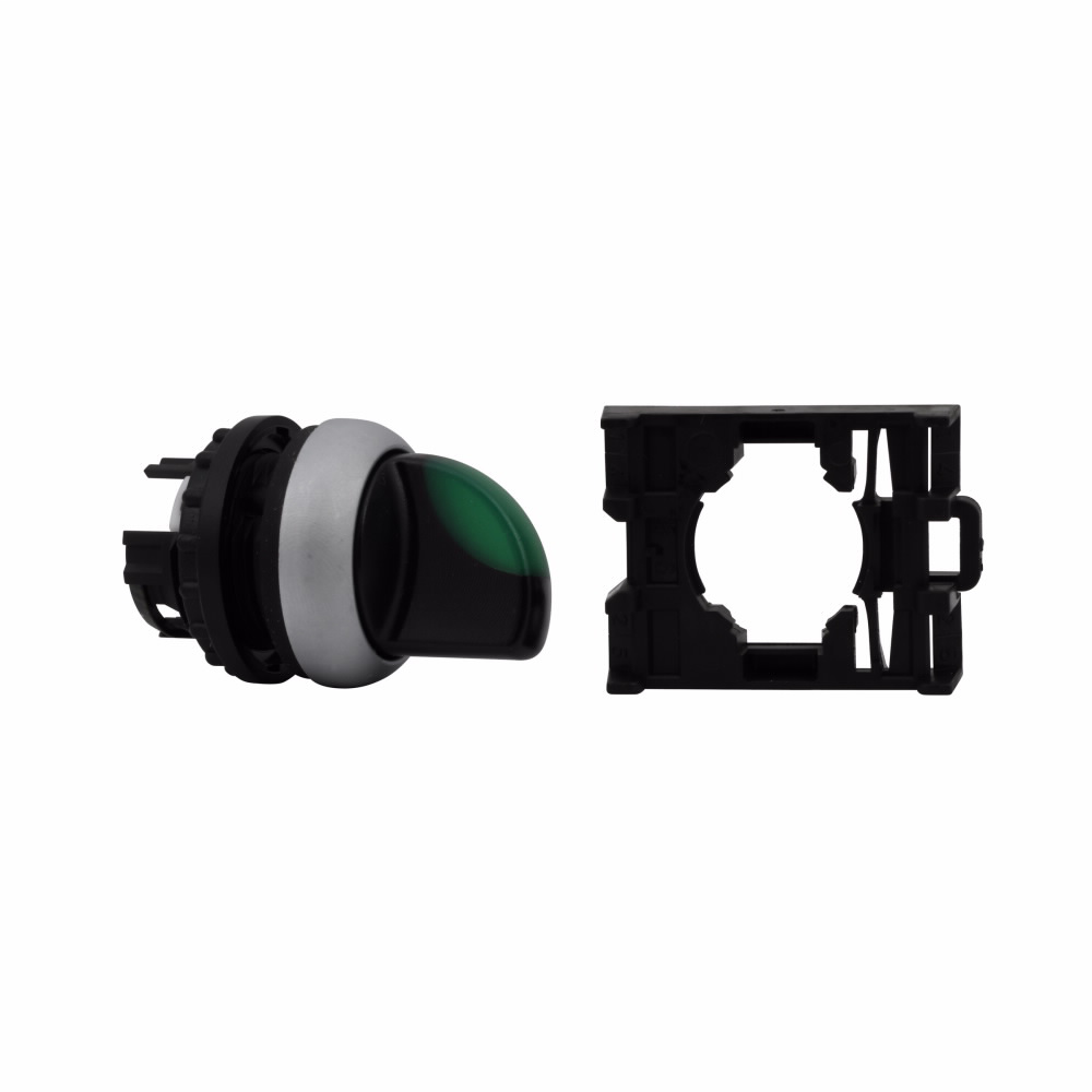Eaton Electrical M22-WLK3-G 22.5 mm 3-Position Green Momentary Knob Illuminated Selector Switch ...