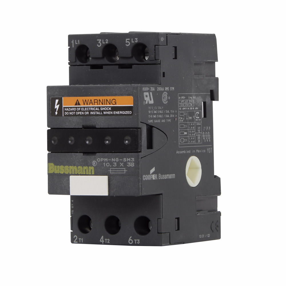 Bussmann Series OPM-NG-SC3 45 mm 3-Phase Fuse Holder | Viking Electric