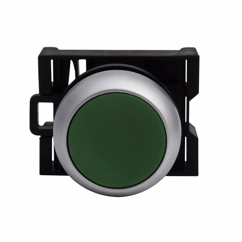 Cutler-Hammer M22-DR-G 22.5 mm RMQ-Titan Pushbutton,Green Actuator,Silver bezel,IP67, IP69K,Non ...