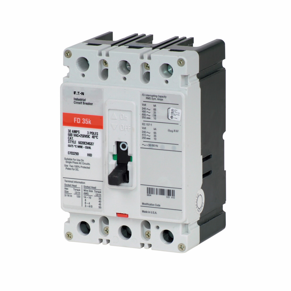 ETN FD3050L TYPE FD BREAKER 3P 50A | Cooper Electric
