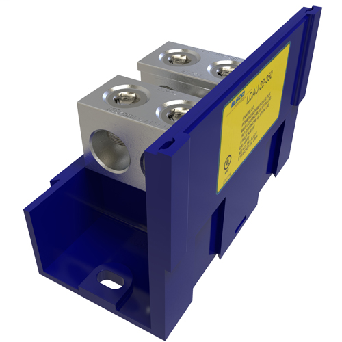 Ilsco LDAU-22-350 Snapbloc Power Distribution Block, Modular Design, Dual Rated, Line Conductor ...