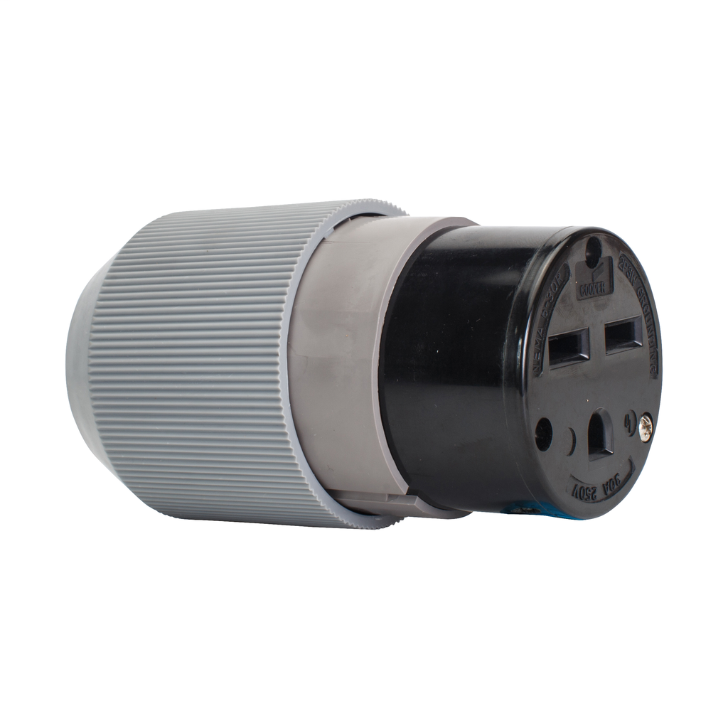 30A 250V Straight Blade Power Connector, 2-Pole 3-Wire Grounding, 6-30R ...