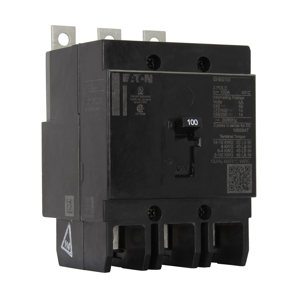 Eaton Electrical GHB3100 Series C G Frame Bolt-On Molded Case Circuit Breaker | Cooper Electric
