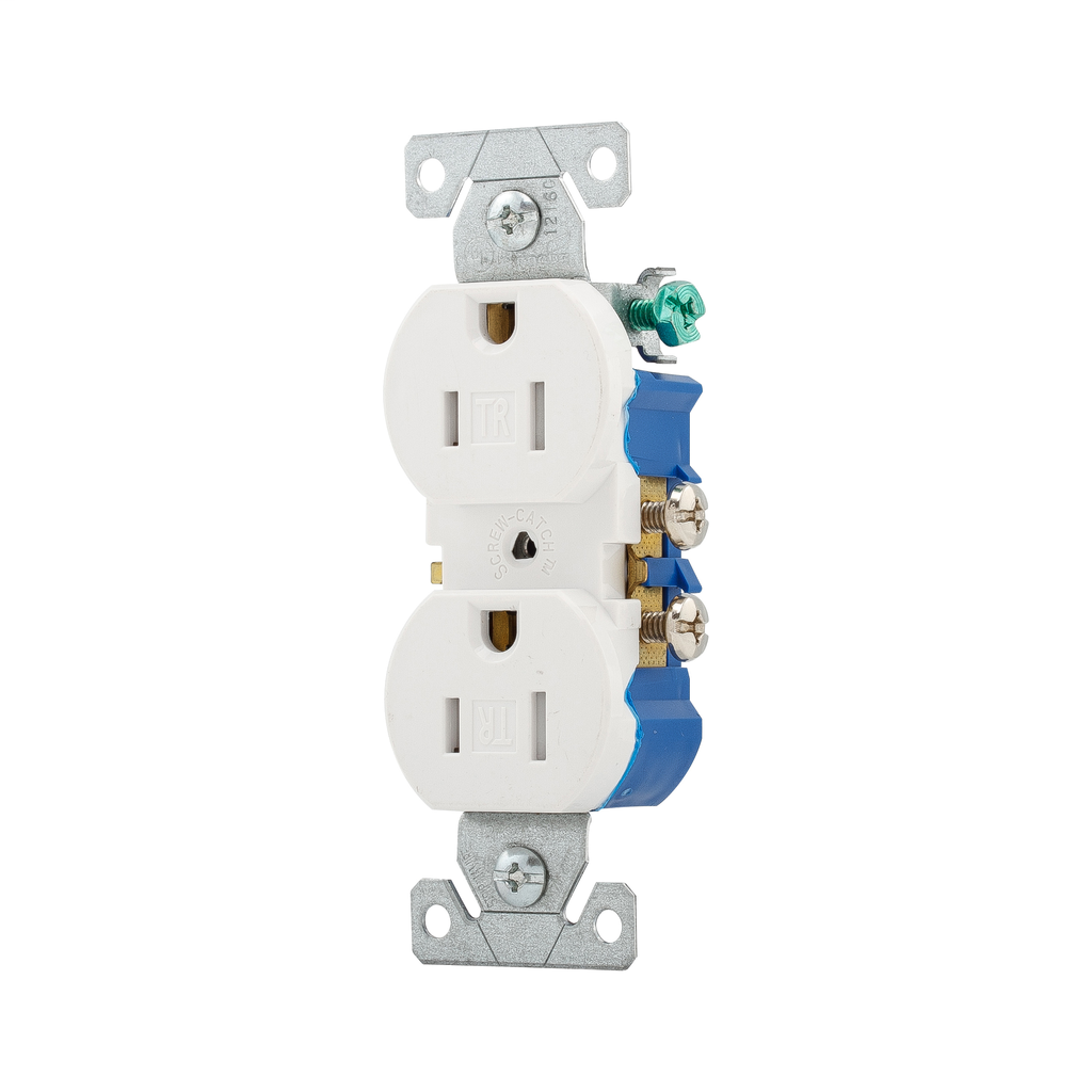 Eaton TR270W Duplex Receptacle, Tamper Resistant, 15A 125V 2P3W - White ...