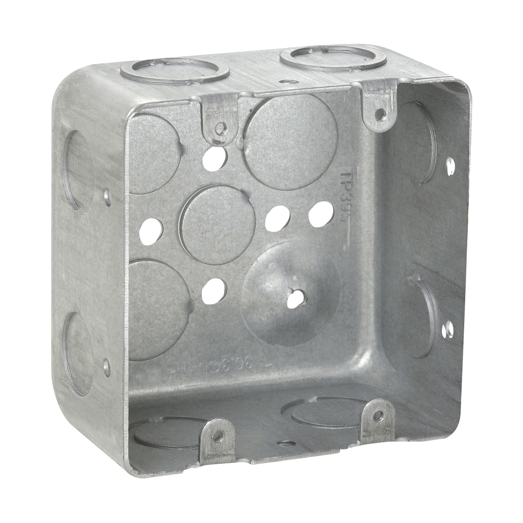 Crouse-Hinds Series TP395 4 x 4 x 2-1/8 Inch Steel Square Two Device ...