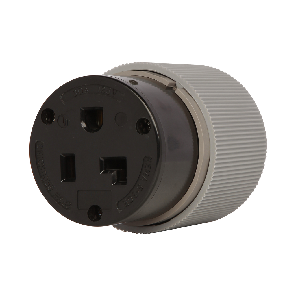 30A 125V Straight Blade Power Connector, 2-Pole 3-Wire Grounding, 5-30R ...