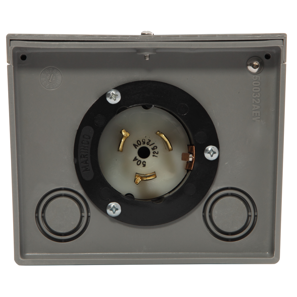 50 Amp Power Inlet Box, 125/250V, raintight resin, NEMA CS6365 | Mayer ...