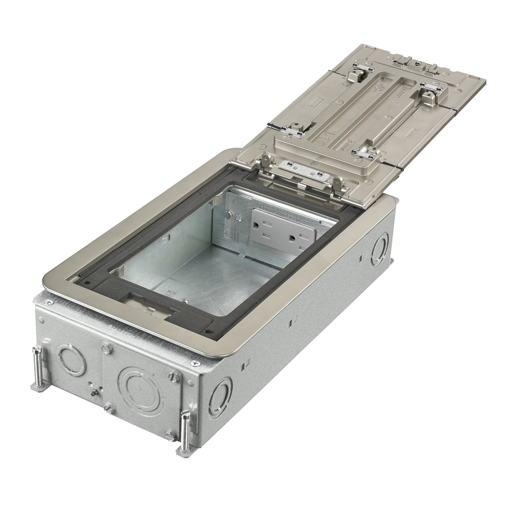 Hubbell CFB2G30 3 Inch 2-Gang Recessed Concrete Floor Box | Viking Electric